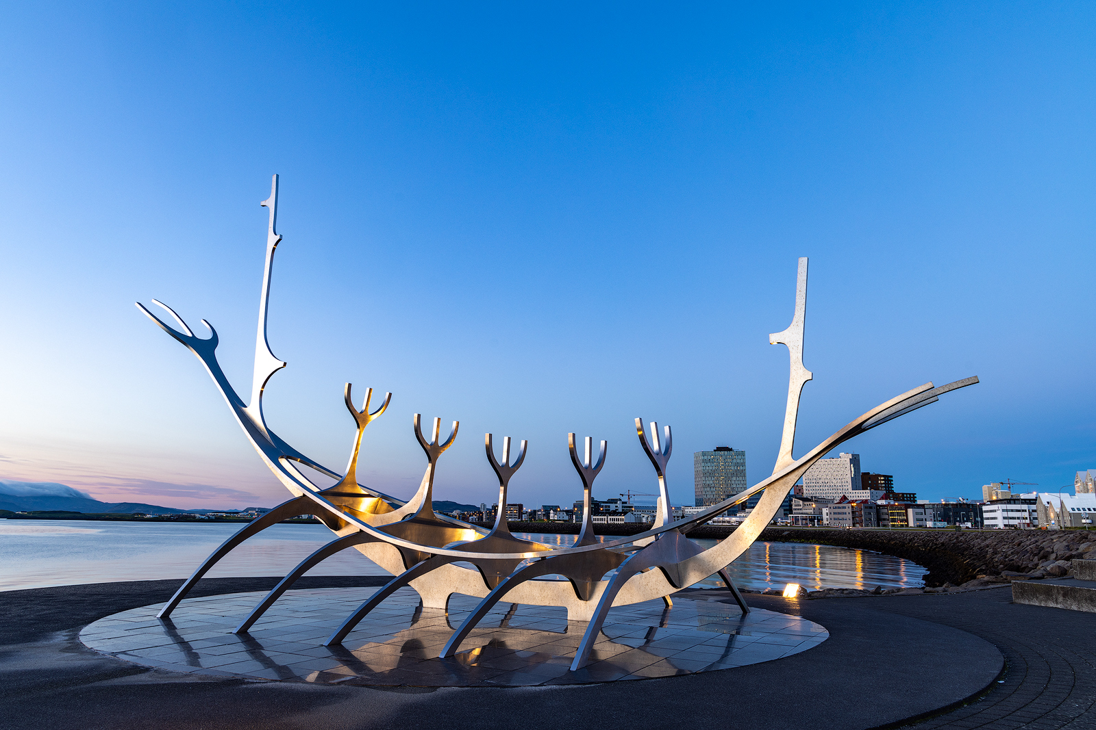 Sun Seeker Sculpture in the Midnight Sun in Reykjavik, Iceland | Chuck ...